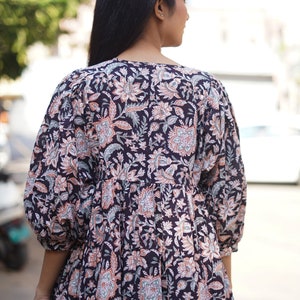 Hand Block Printed Dress Summer Dress Cotton Dress Floral Print ...