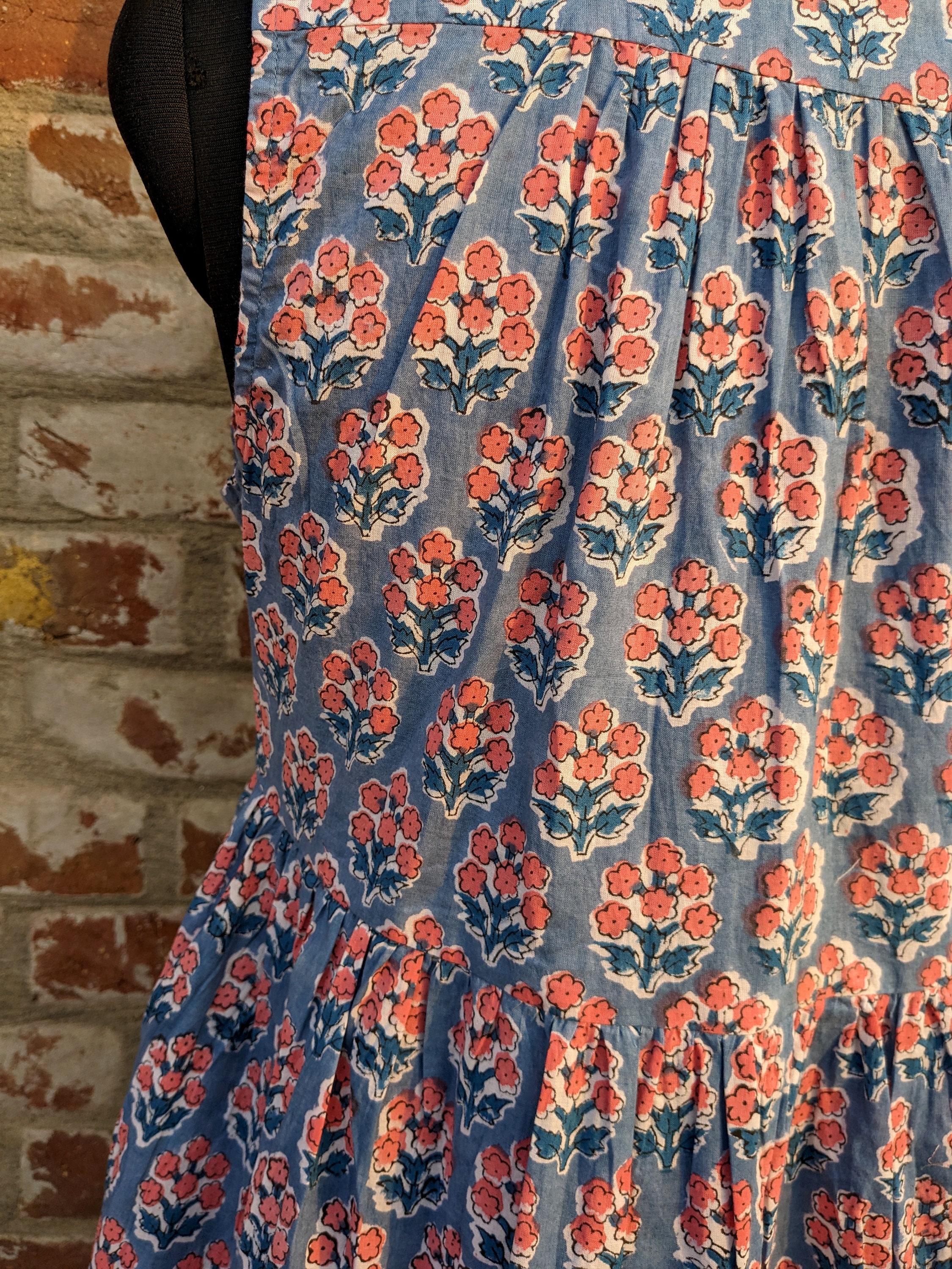 Handblock Print Cotton Dress, Women Cotton Summer Dress, Block Print ...