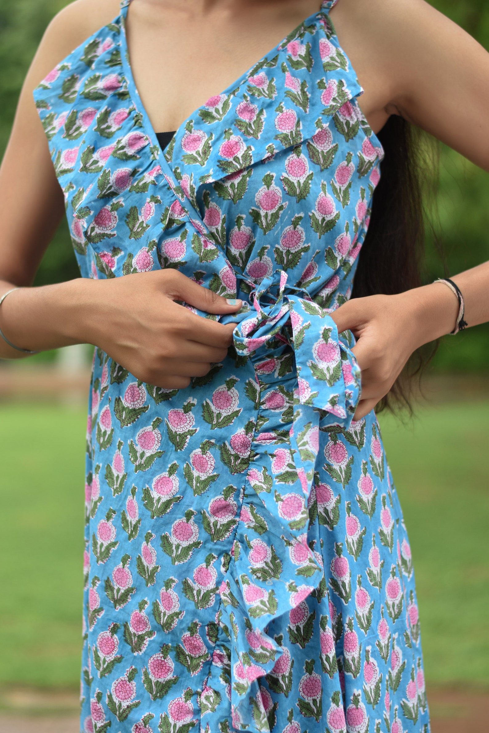 Hand Block Printed Dress Summer Dress Cotton Dress Floral Print ...