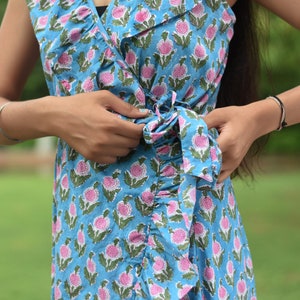 Hand Block Printed Dress Summer Dress Cotton Dress Floral Print ...