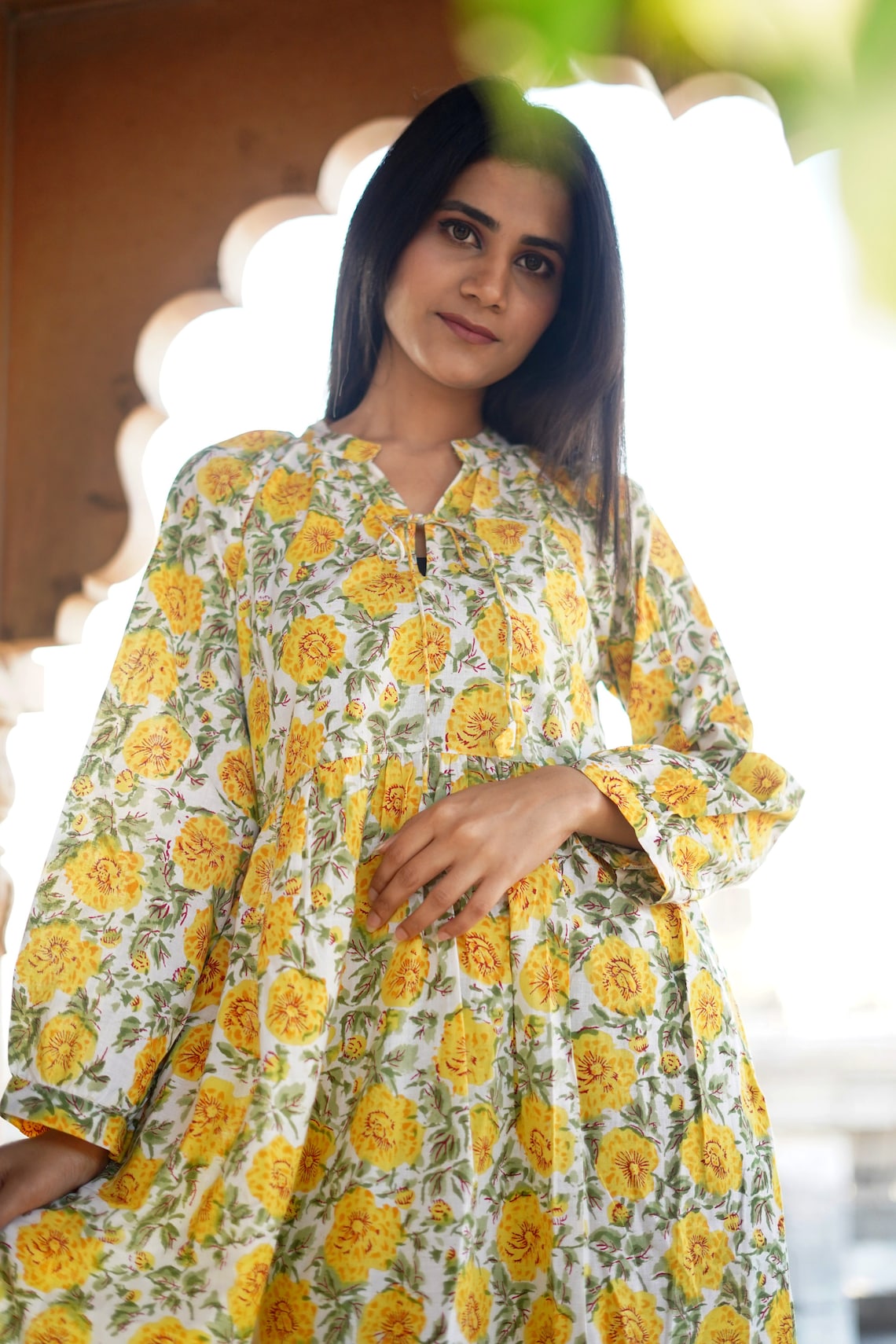 Hand Block Printed Dress, Block Print Dress, Indian Tunics, Hand ...