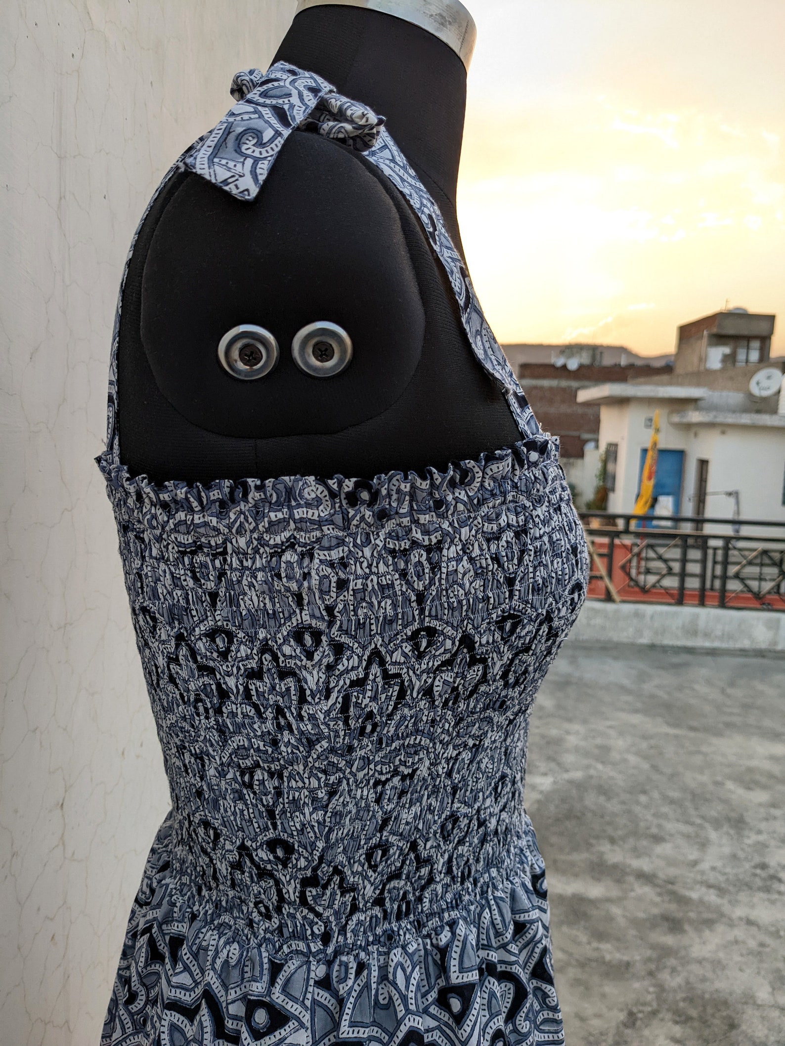 Hand Block Printed Dress Summer Dress Cotton Dress Floral Print ...