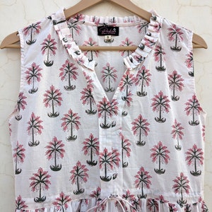 Hand Block Printed Dress| Summer Dress| Cotton Dress| Floral Print ...