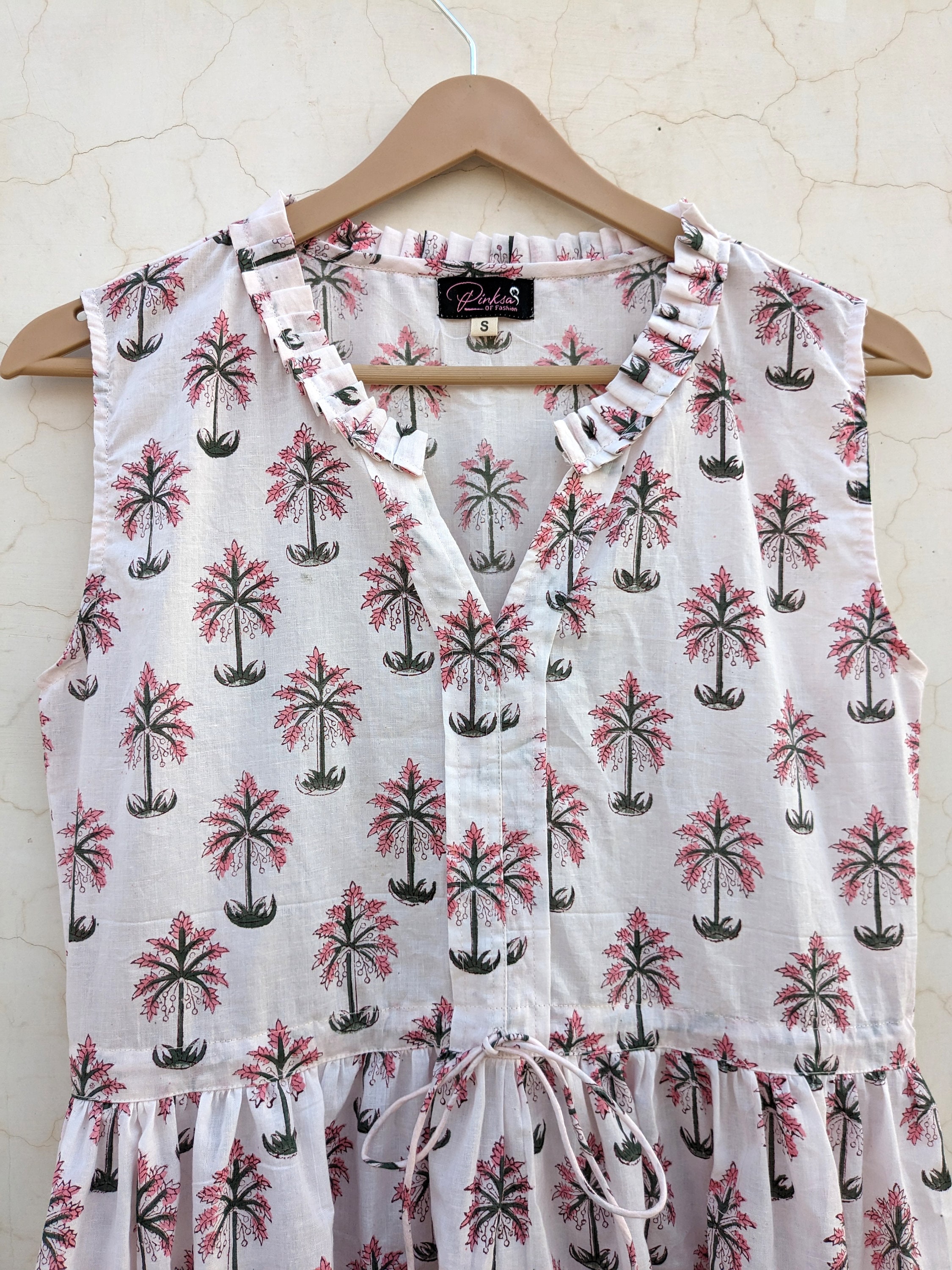 Hand Block Printed Dress Summer Dress Cotton Dress Floral Print ...