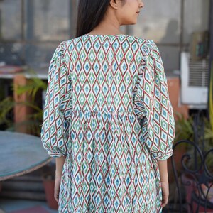 Hand Block Printed Dress| Summer Dress| Cotton Dress| Floral Print ...