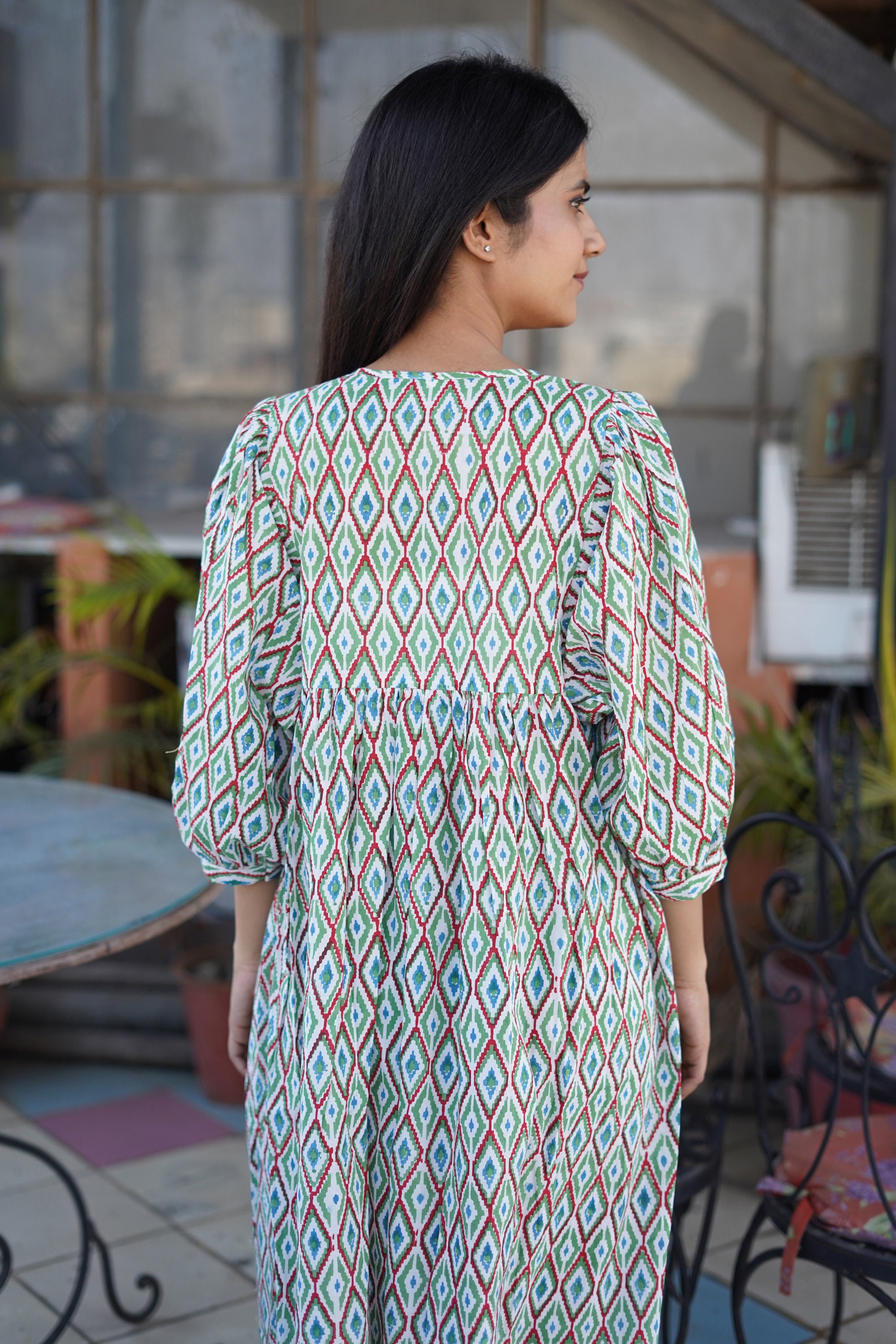 Hand Block Printed Dress Summer Dress Cotton Dress Floral - Etsy