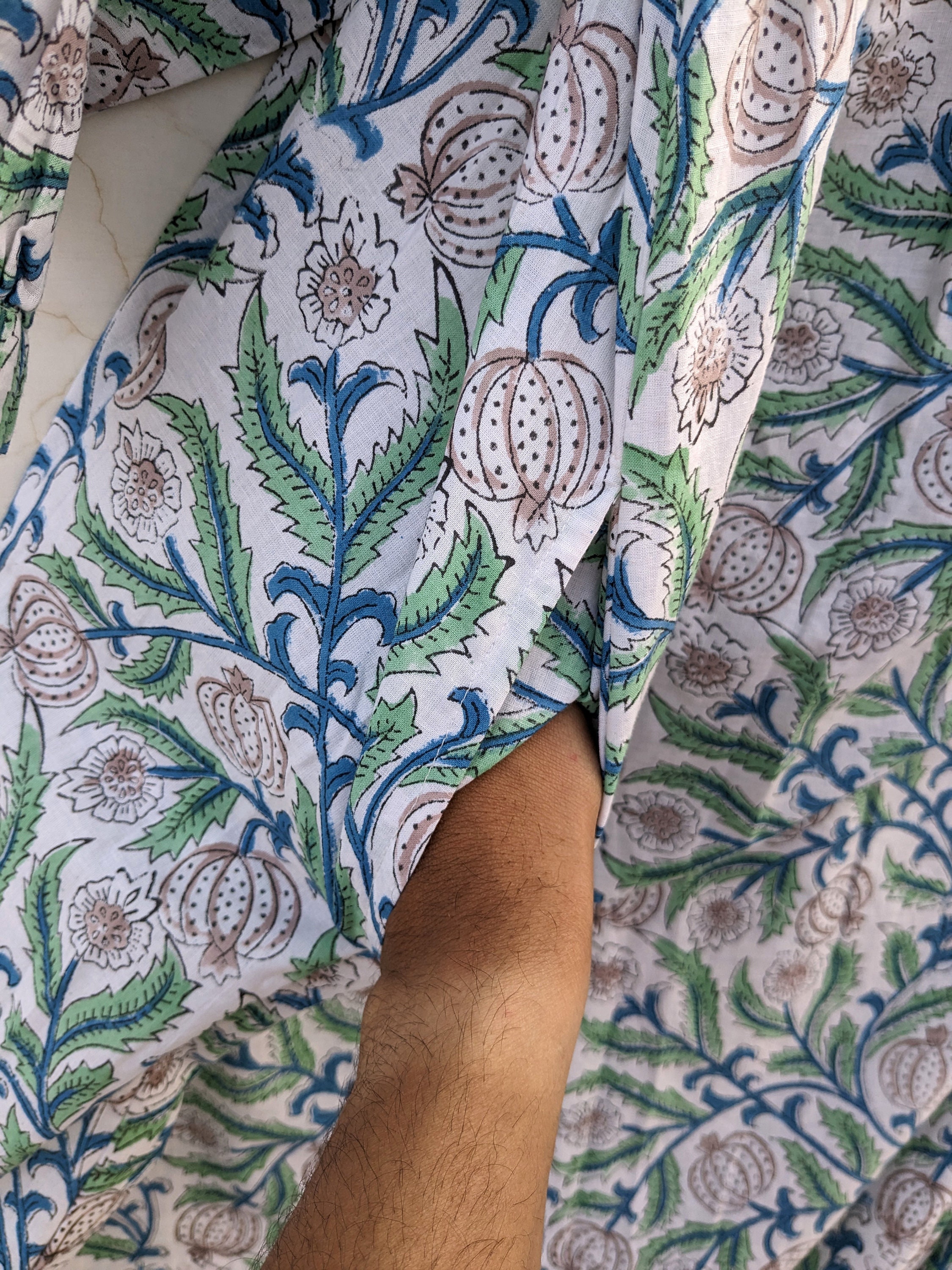 Hand Block Printed Dress Summer Dress Cotton Dress Floral Print ...