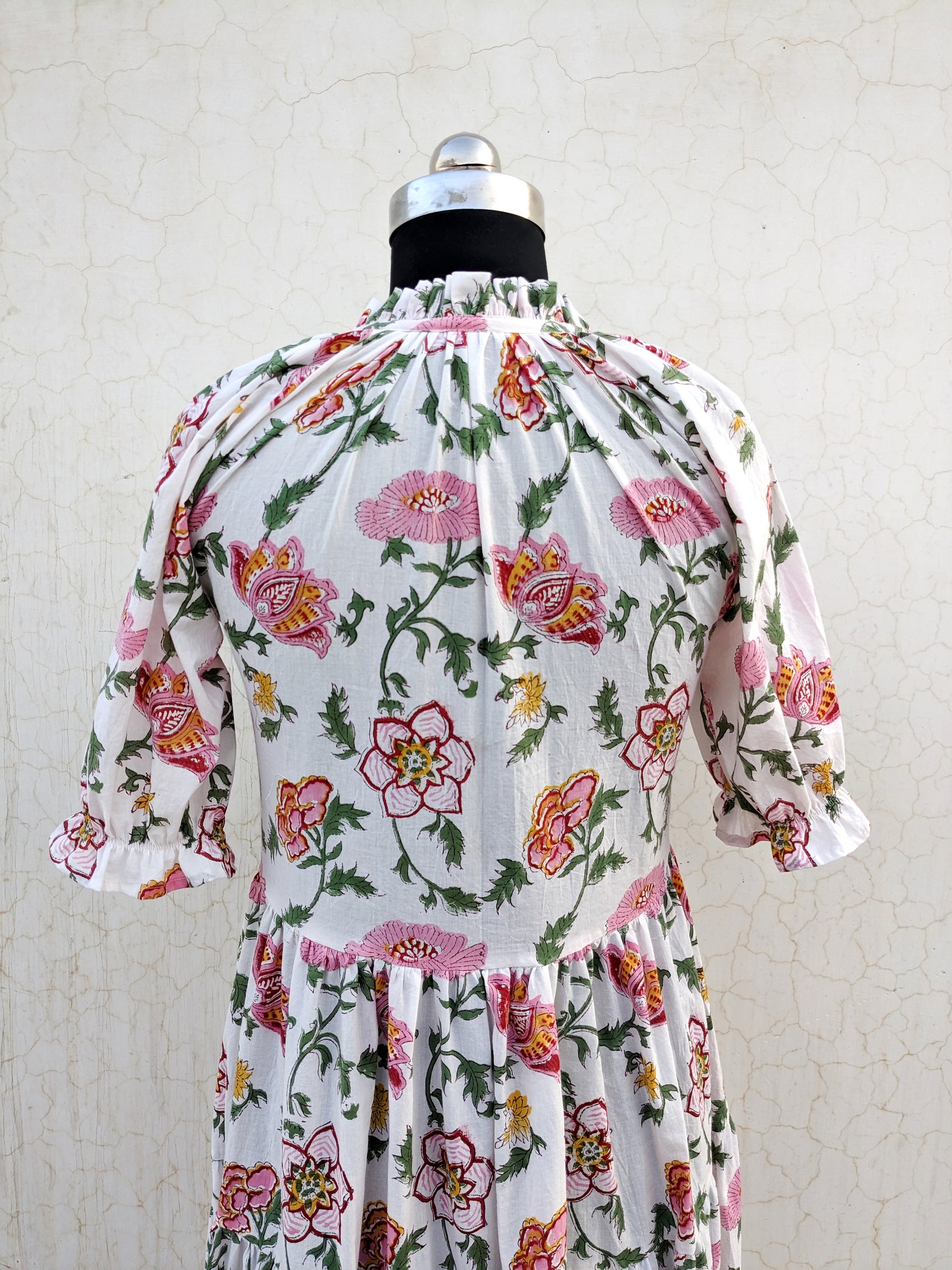 Hand Block Printed Dress Summer Dress Cotton Dress Floral - Etsy