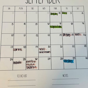 Undated Blank Calendar Printable - Etsy