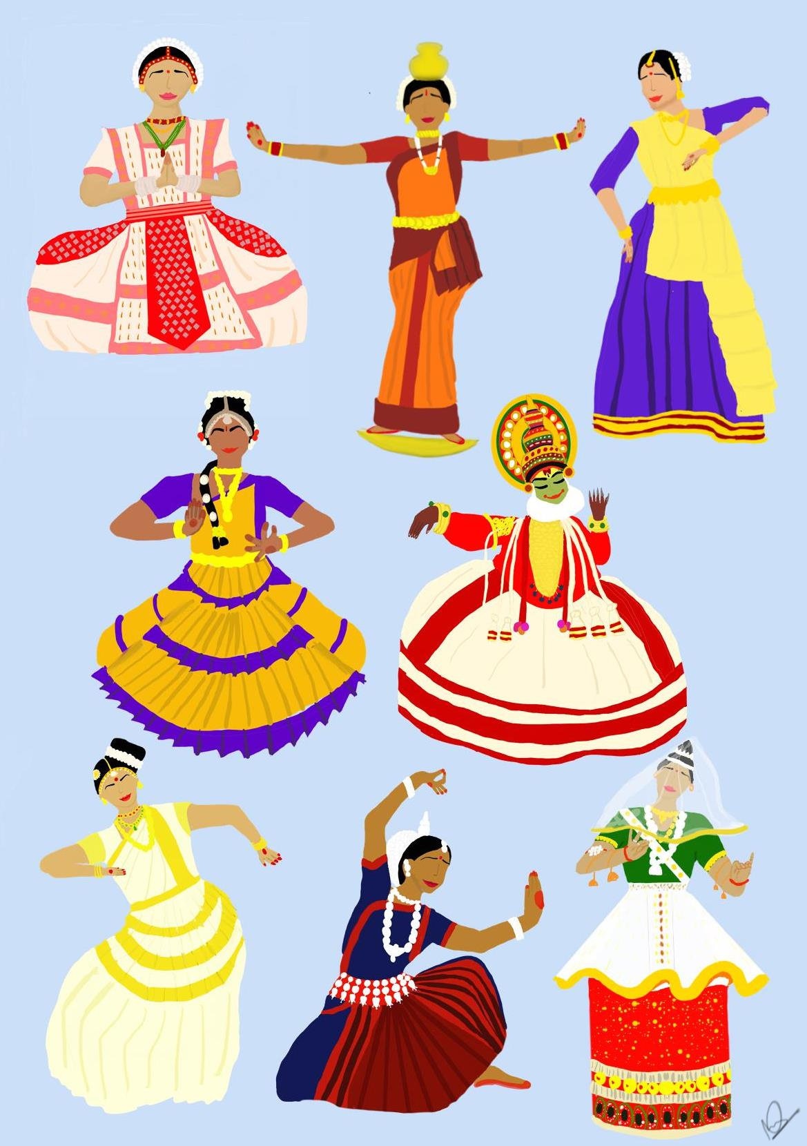 Indian Folk Dance Clipart