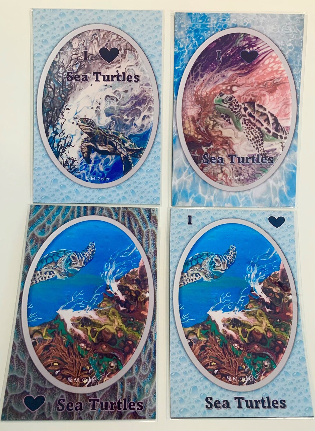 I Love Sea Turtles Magnets 4x6 Turtle Magnets Made From Original Art ...
