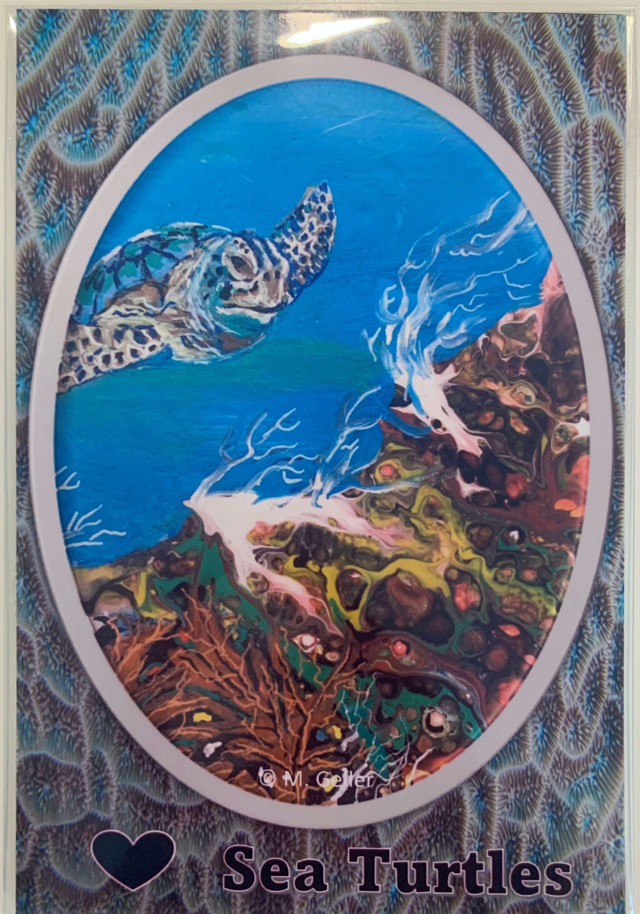 I Love Sea Turtles Magnets 4x6 Turtle Magnets Made From Original Art ...