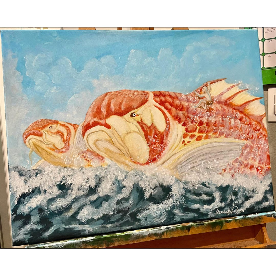 Aang Riding Elephant Koi Fish - Etsy