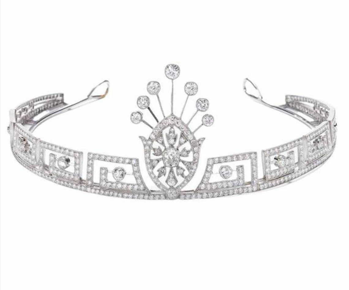 Handmade Sterling Silver Bridal Tiara, Zircon American Diamond Crown - Etsy