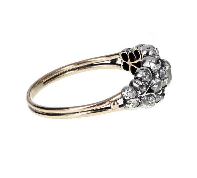 Antique Victorian and Diamond Cluster Ring - Etsy
