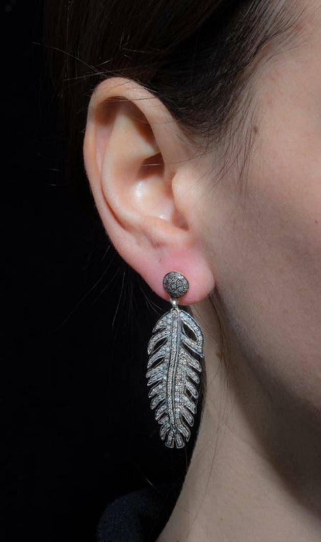 Victorian Dramatic Dangle Diamond Earrings Handmade Earrings - Etsy