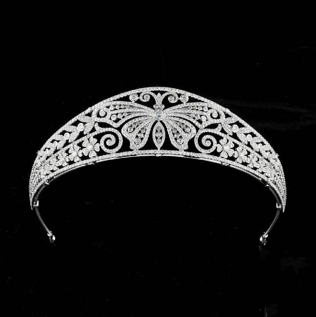 Wedding Tiara,bridal Butterfly Tiara Sterling Silver Handmade Tiaras ...