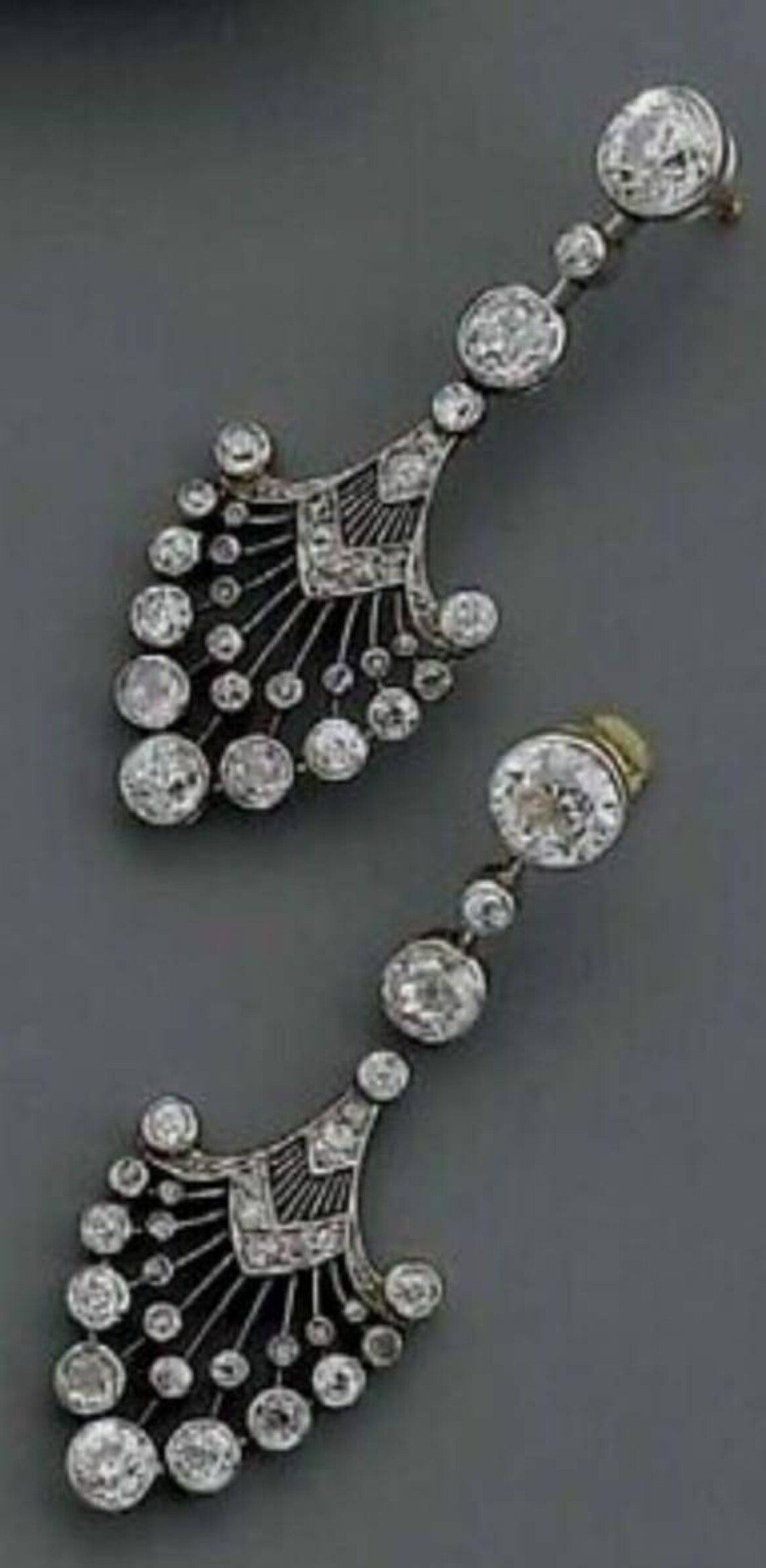 Dramatic American Diamond Teardrop Earrings / Wedding Earrings / Zircon ...