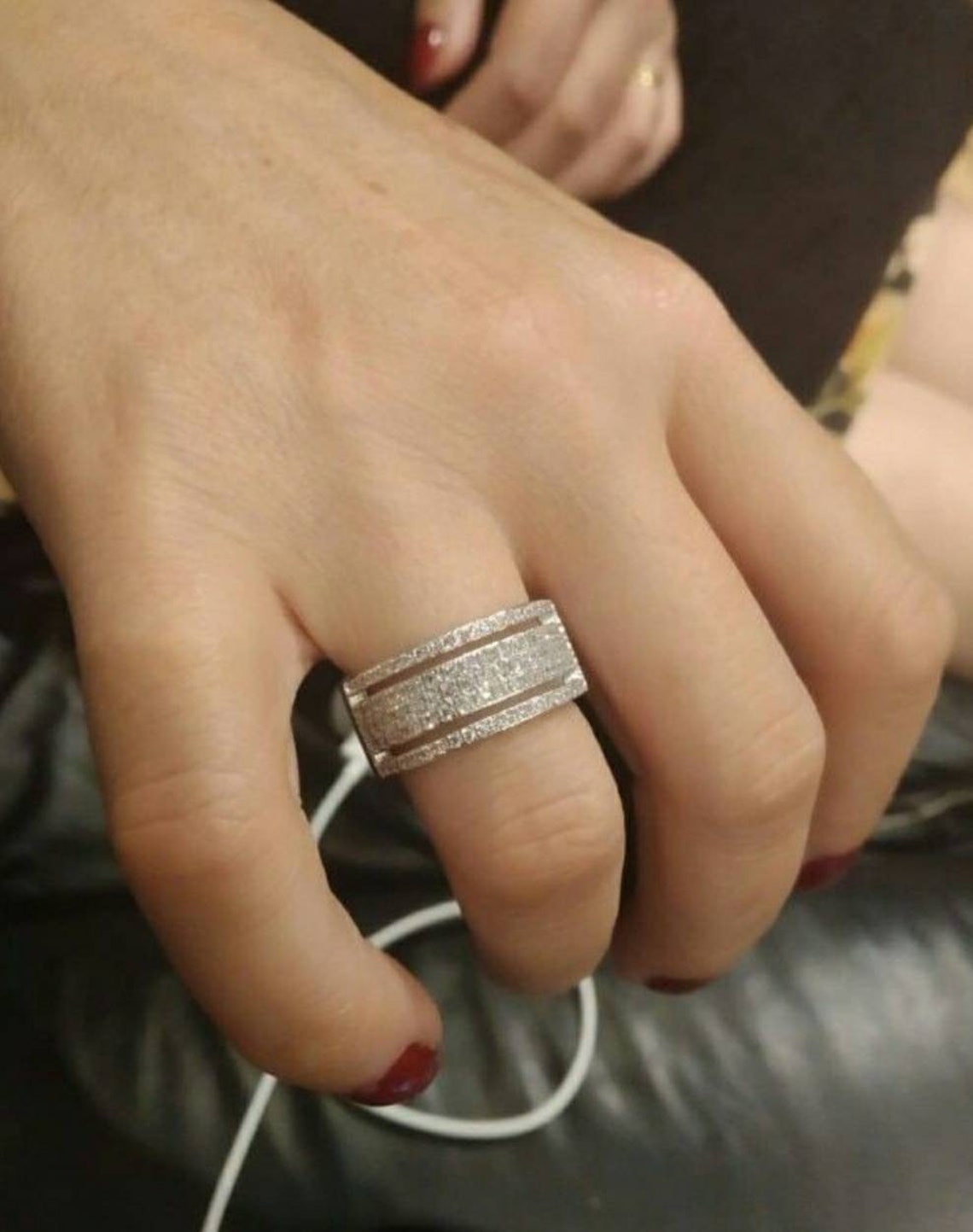 Beautiful Five Layer Zircon Ring/ Handmade Sterling Silver - Etsy