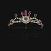 Wedding Ruby Tiara, Bridal Tiara Sterling Silver Handmade Tiaras/crown ...