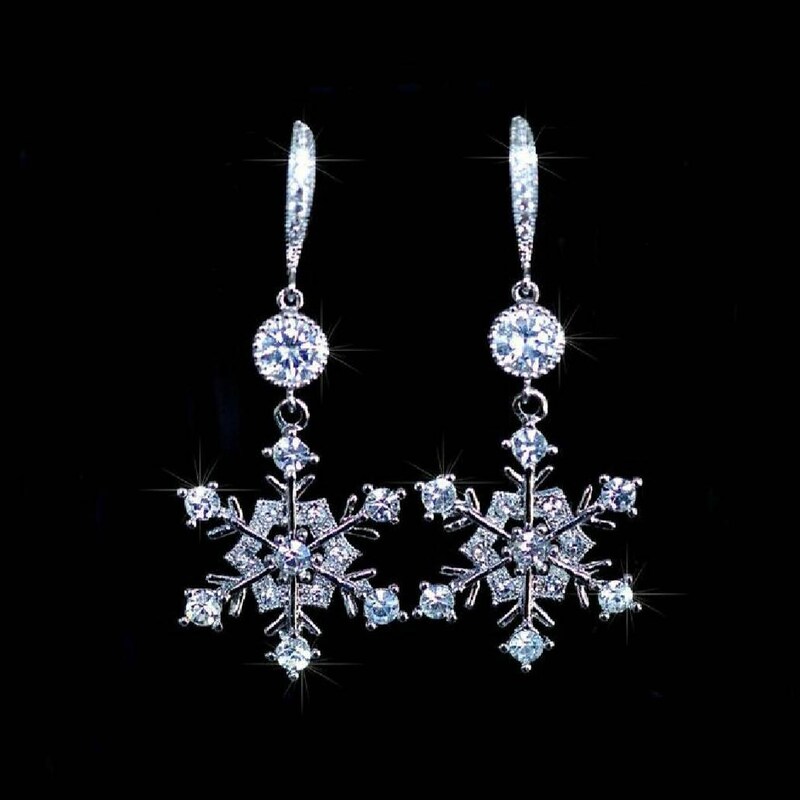 Snowflake Earrings - Etsy
