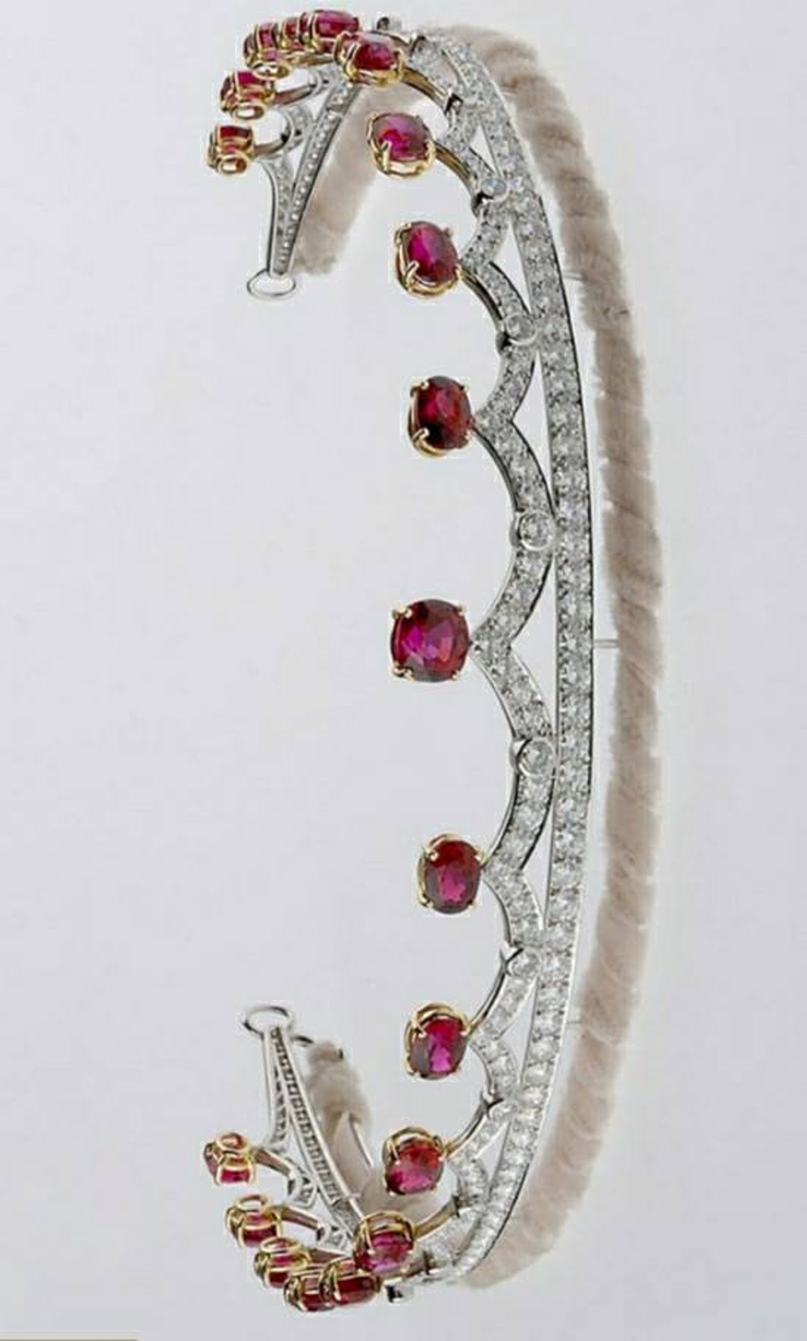 Wedding Ruby Tiara, Bridal Tiara Sterling Silver Handmade Tiaras/crown ...