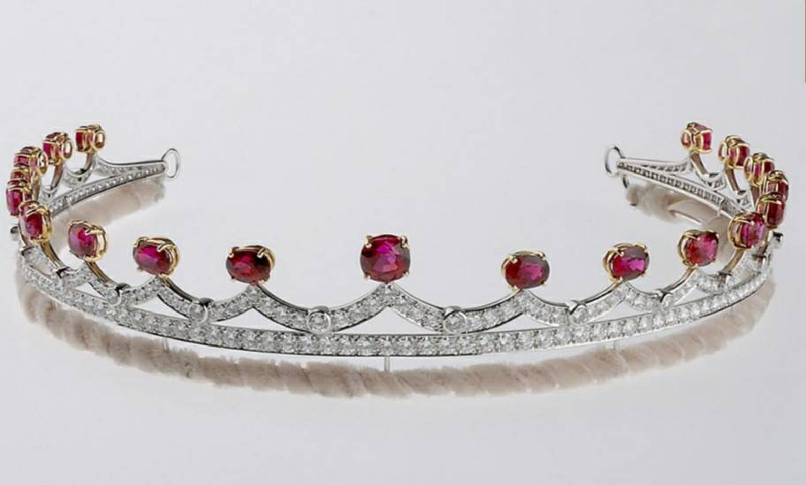 Wedding Ruby Tiara, Bridal Tiara Sterling Silver Handmade Tiaras/crown ...
