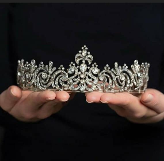 Wedding Tiara/rose Cut Diamonds Tiaras Silver Purity 92.5 | Etsy