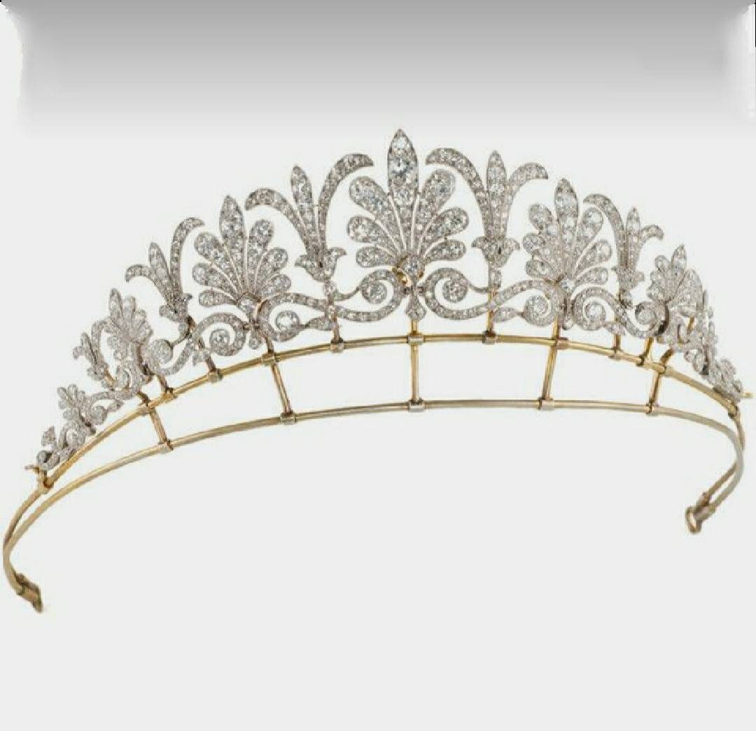 Late Victorian Rose Cut Tiaras, 8.05ct Diamond Silver Purity 92.5 ...