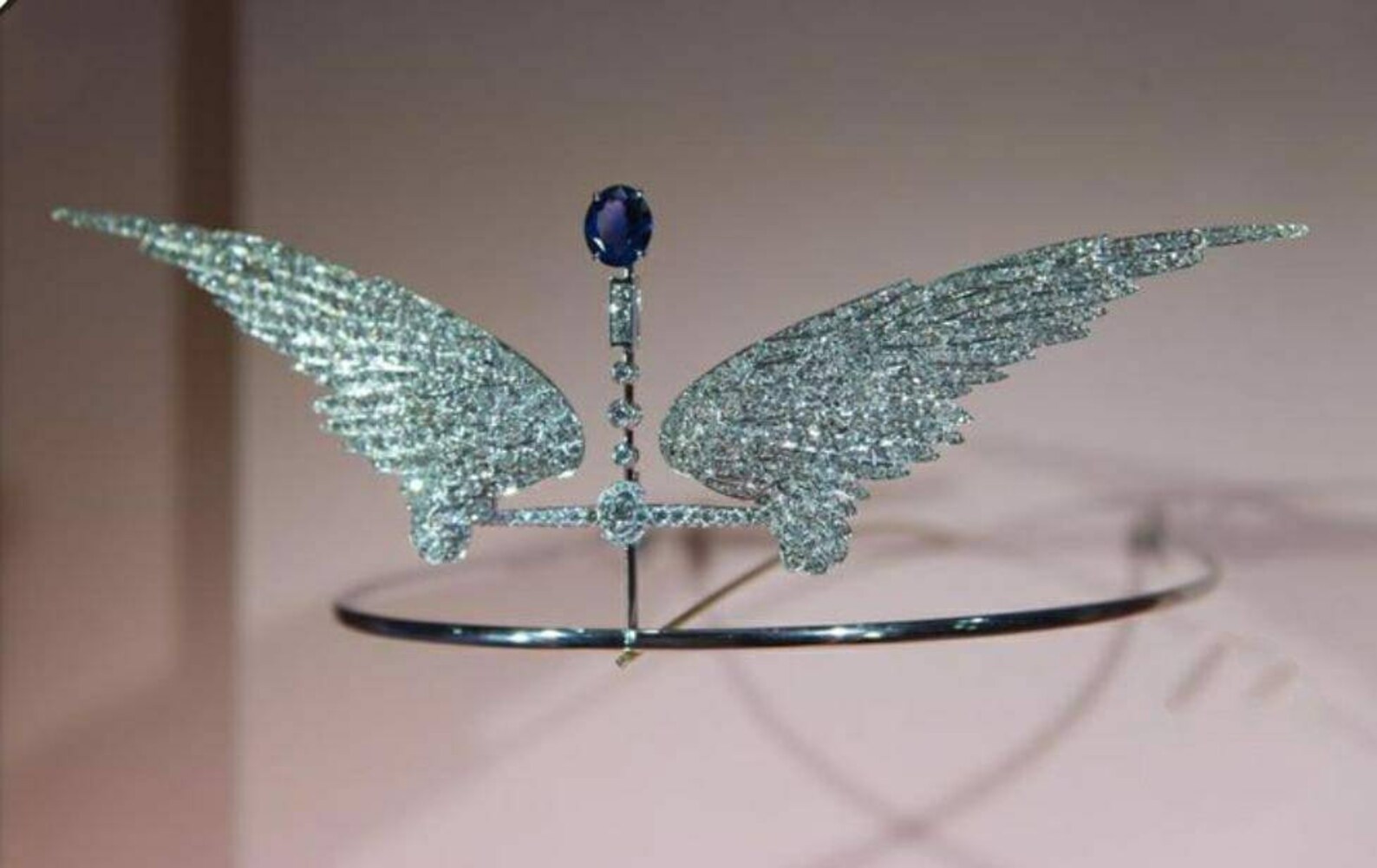 Blue Sapphire Wings Wedding Tiara: Sterling Silver Zircon Crown - Etsy