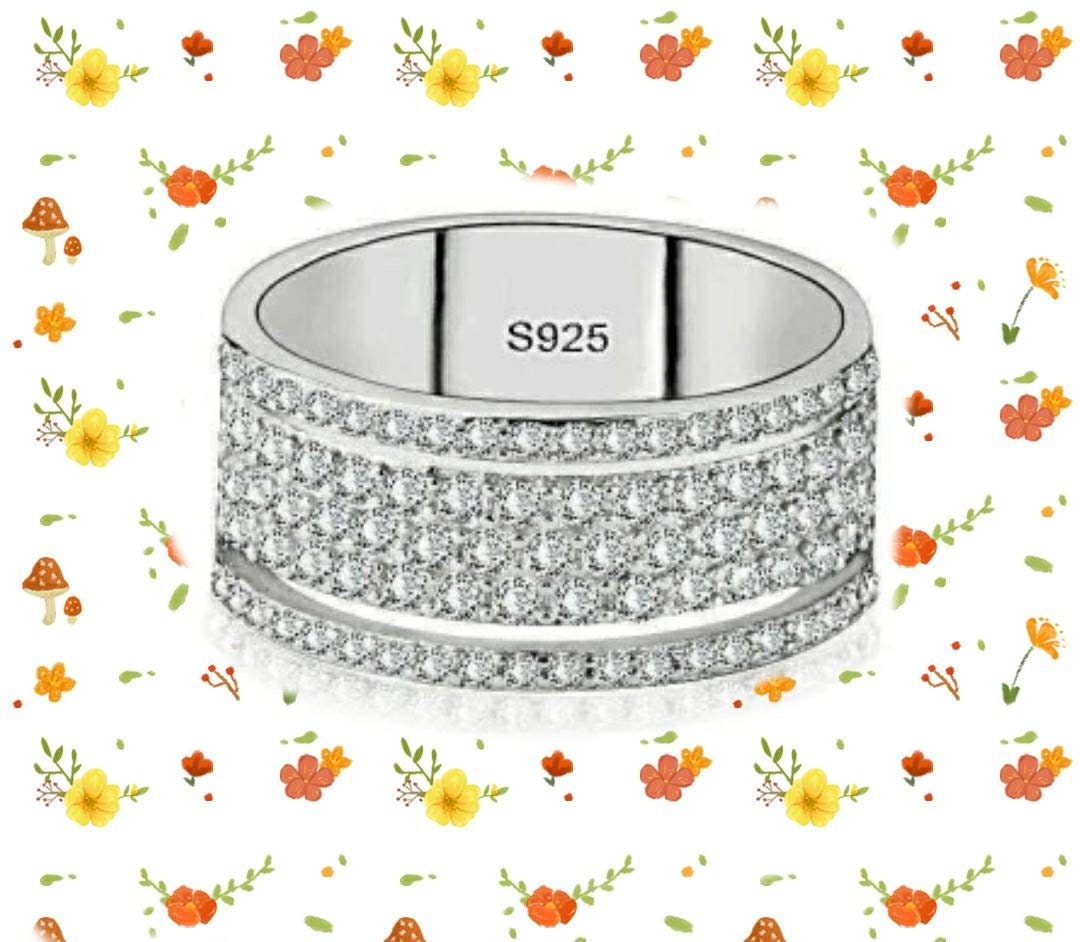 Beautiful Five Layer Zircon Ring/ Handmade Sterling Silver American ...