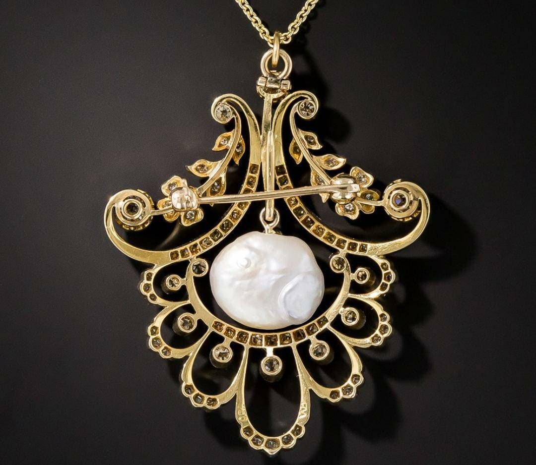 Antique Victorian Rose cut Diamond And Pearl Silver Handmade | Etsy