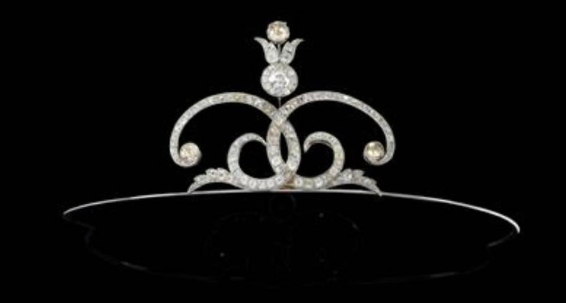 Stylish Wedding Tiara, Zircon Bridal Tiara Sterling Silver Handmade ...