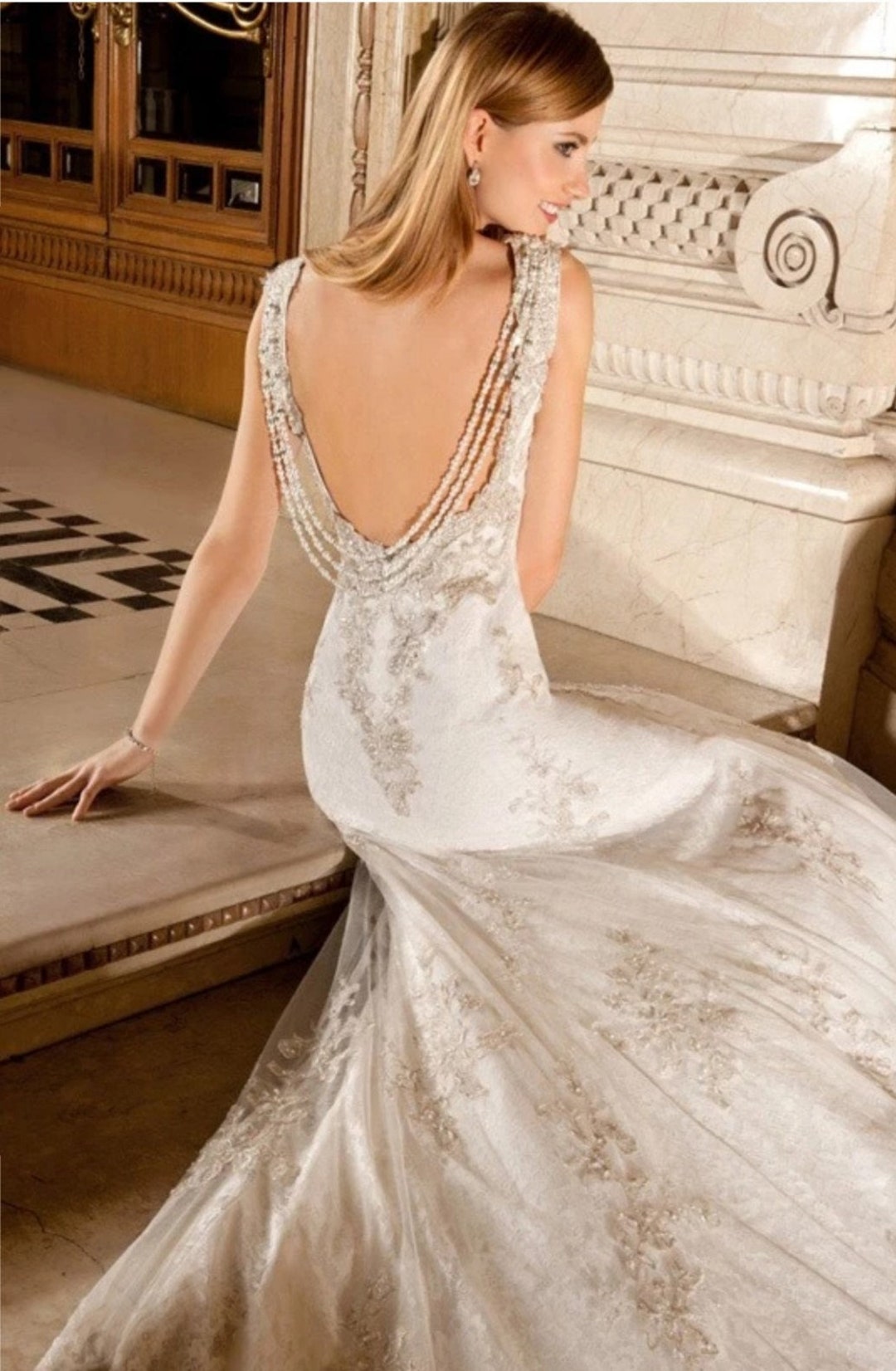 Designer Wedding Dress Size 10 Demitrios - Etsy