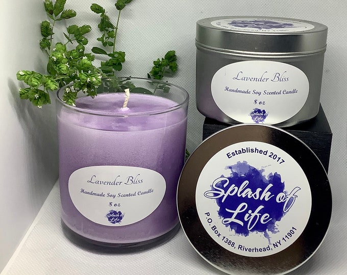 Lavender Bliss Handmade Soy Scented Candle - Etsy