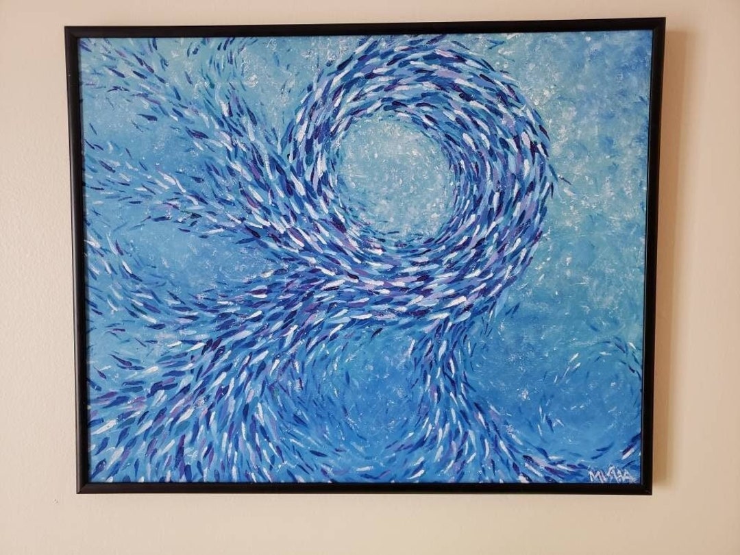 Fish Painting, Original Oil Painting, Framed, 16 X 20, Ready to Hang ...