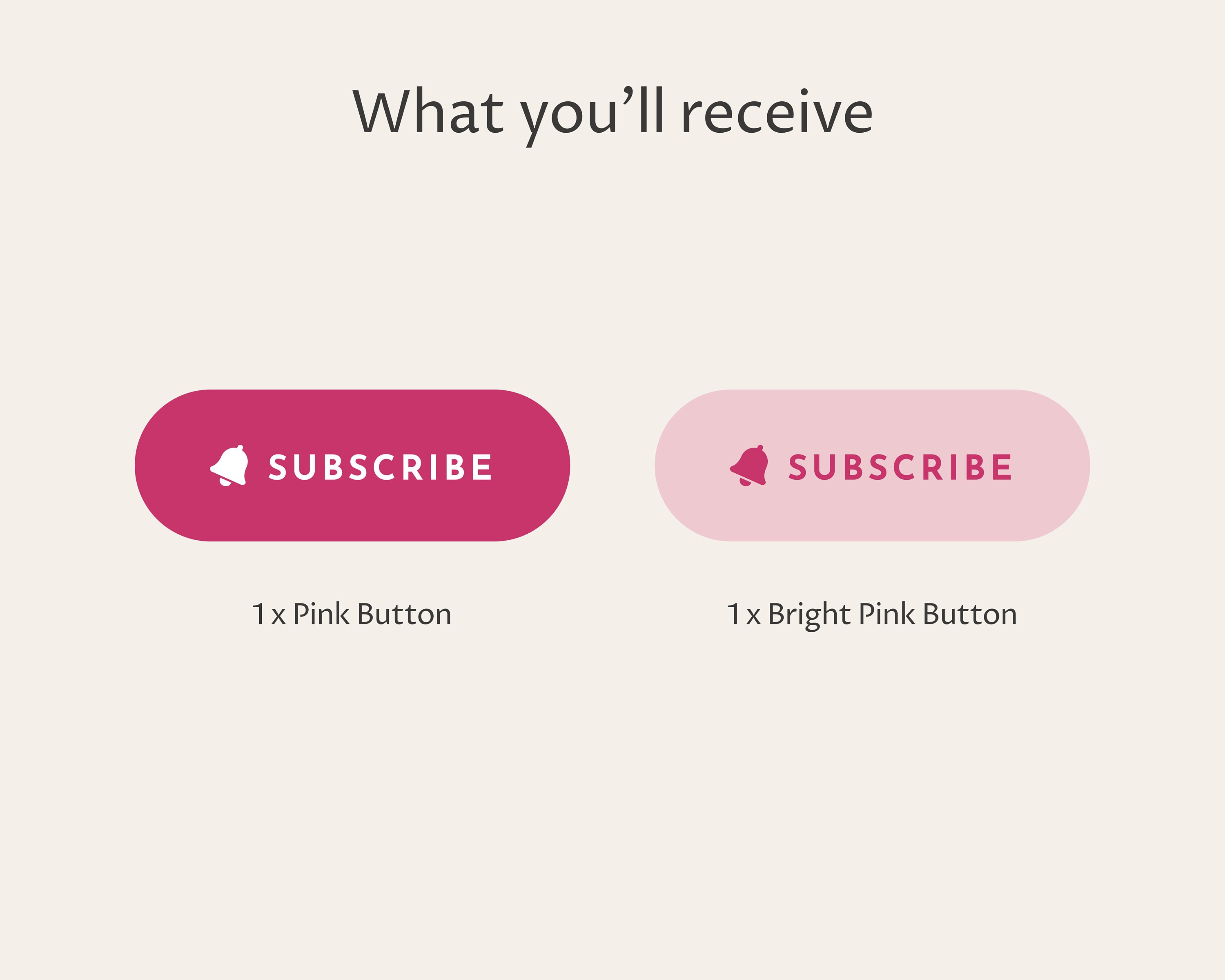Pink Youtube Subscribe Button Youtube Subscribe Button Youtube Branding ...