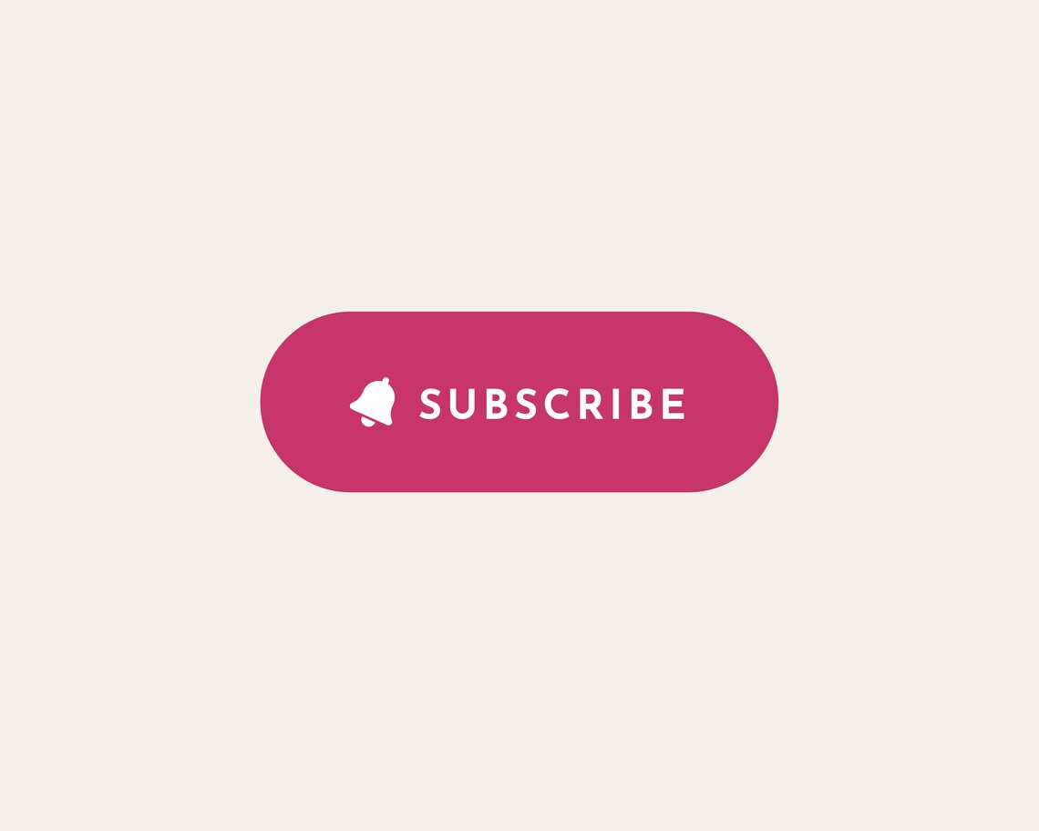 Pink Youtube Subscribe Button Youtube Subscribe Button | Etsy