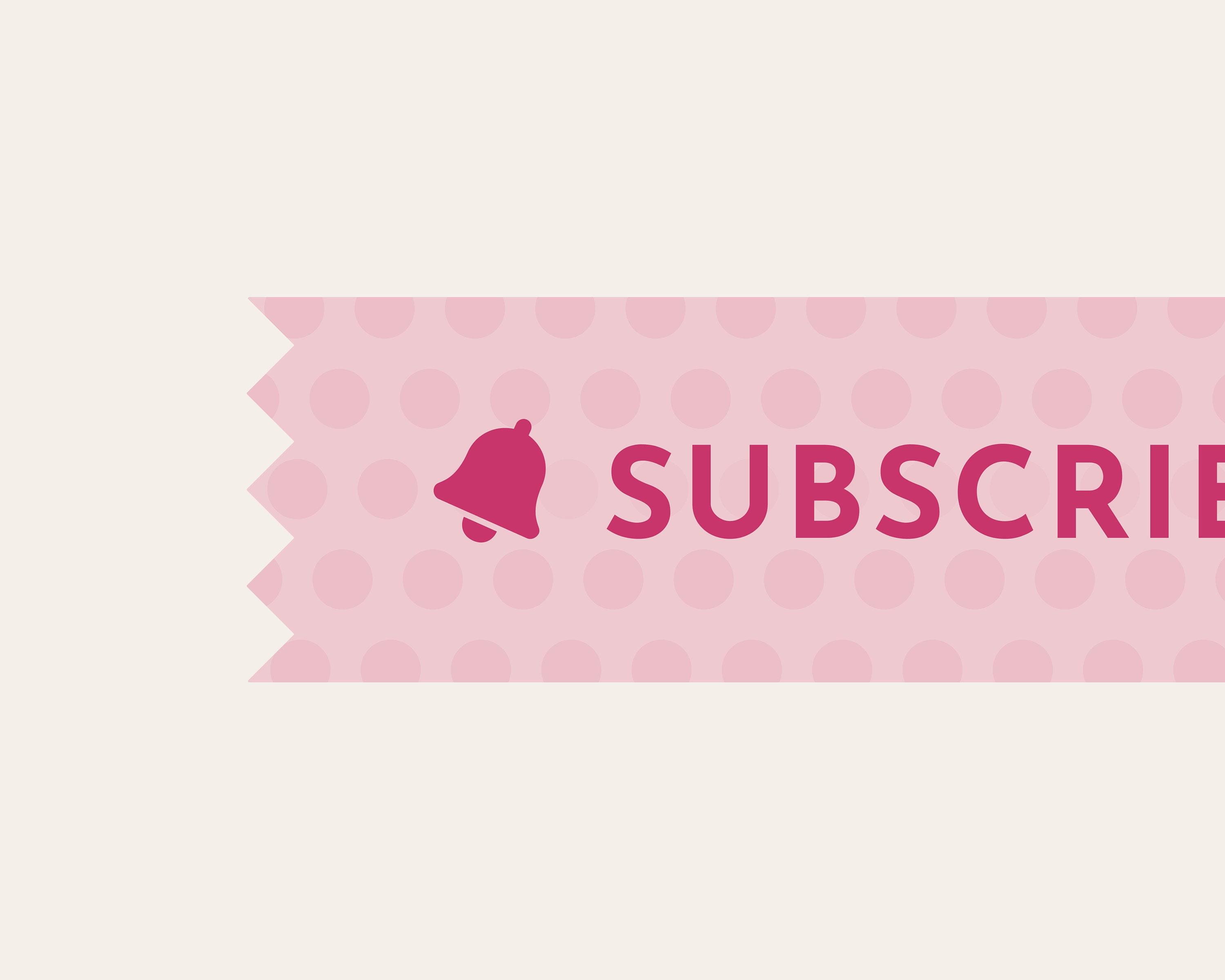 Pink Youtube Subscribe Button Dotted Youtube Subscribe - Etsy UK
