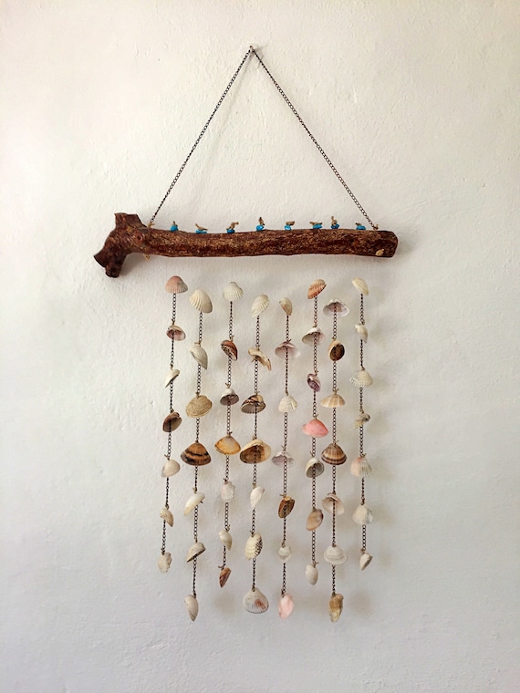 Seashell Wall Hanging Seashell Mobile Beach House Decor - Etsy