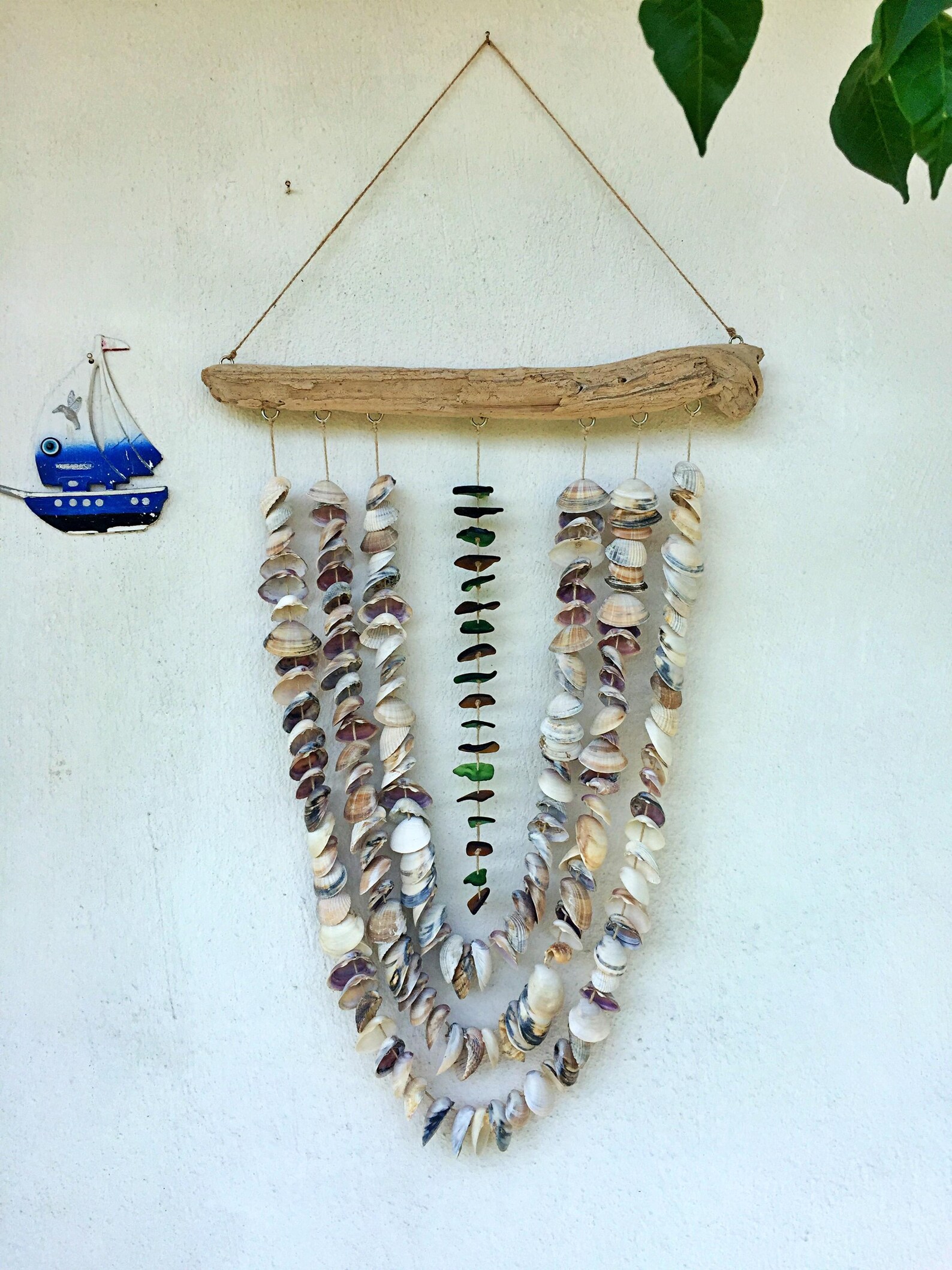 Seashell Wall Hanging, Wall Hangings, Nautical Wall Hanging, Coastal ...