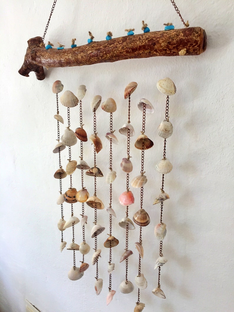 Seashell Wall Hanging, Seashell Mobile, Beach House Decor, Nautical ...