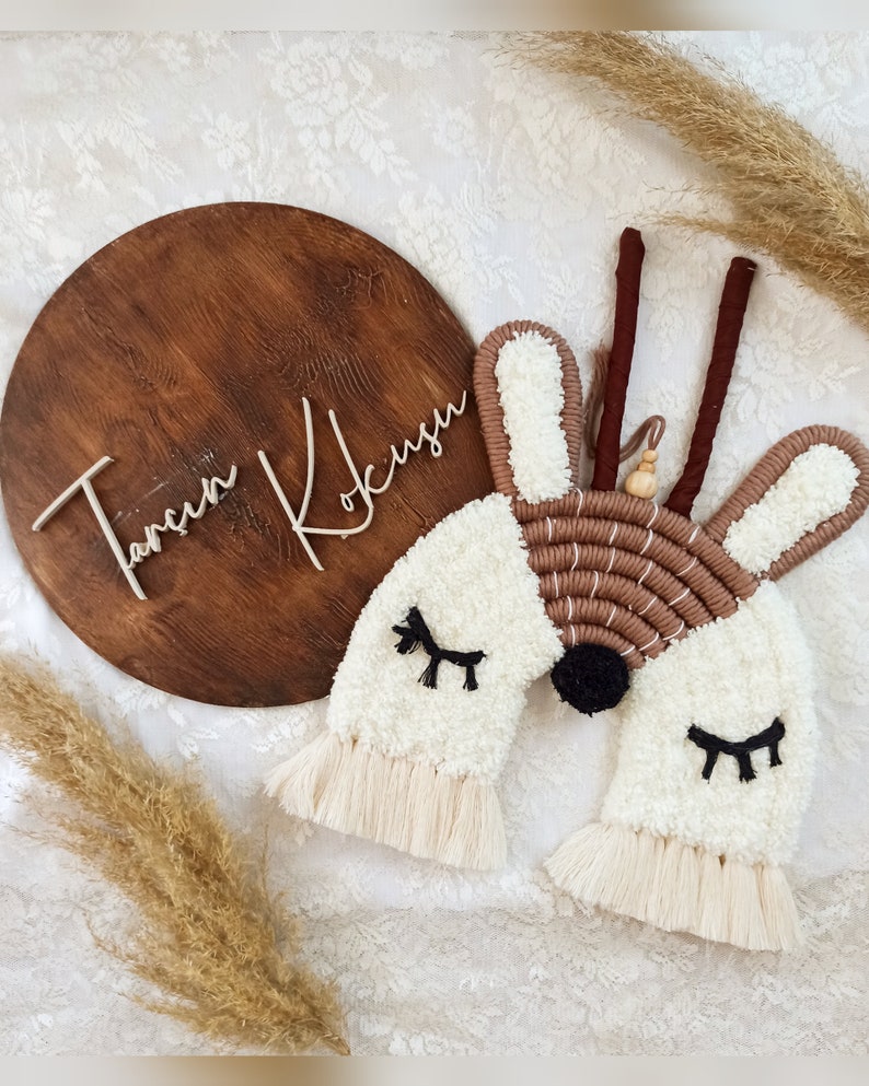 Deer Macrame Rainbow Macrame Wall Hanging Macrame Animals - Etsy