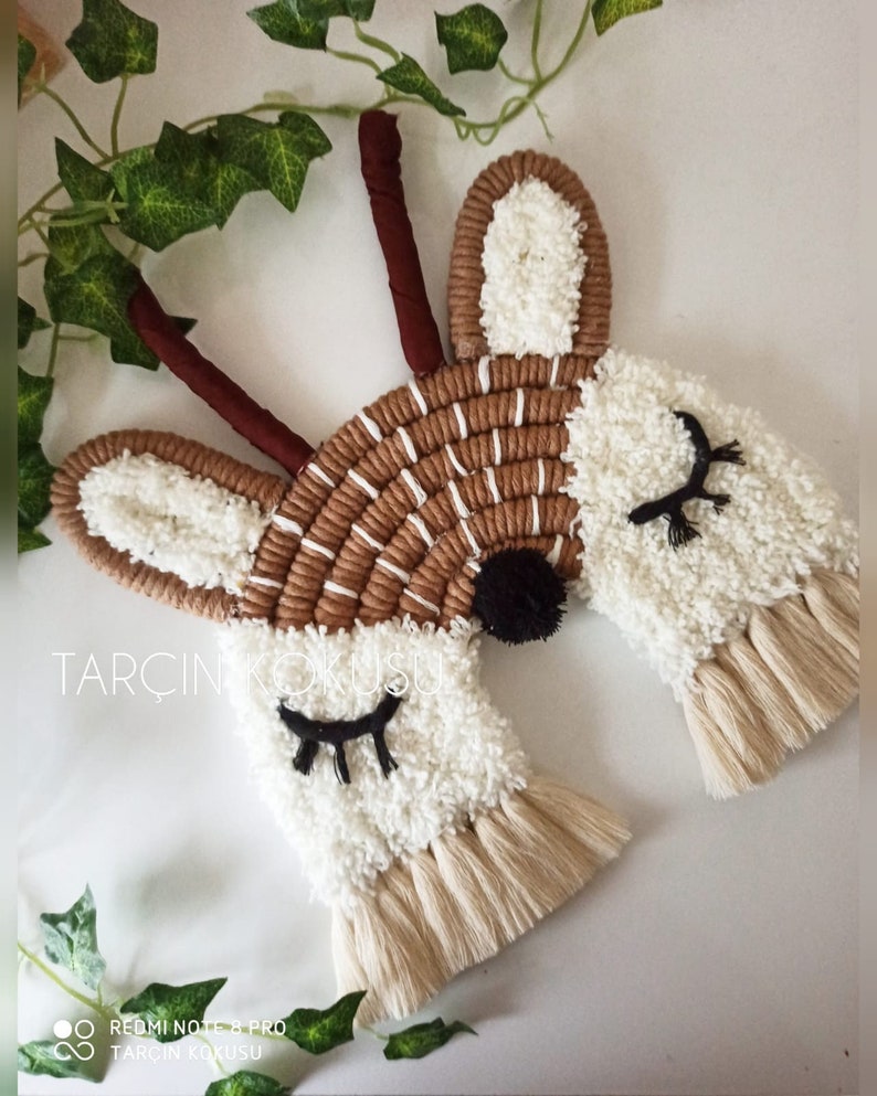Deer Macrame Rainbow Macrame Wall Hanging Macrame Animals - Etsy