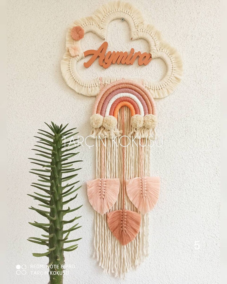 Macrame Cloud Wall Hanging Babys Room Nursery Macrame Semi - Etsy