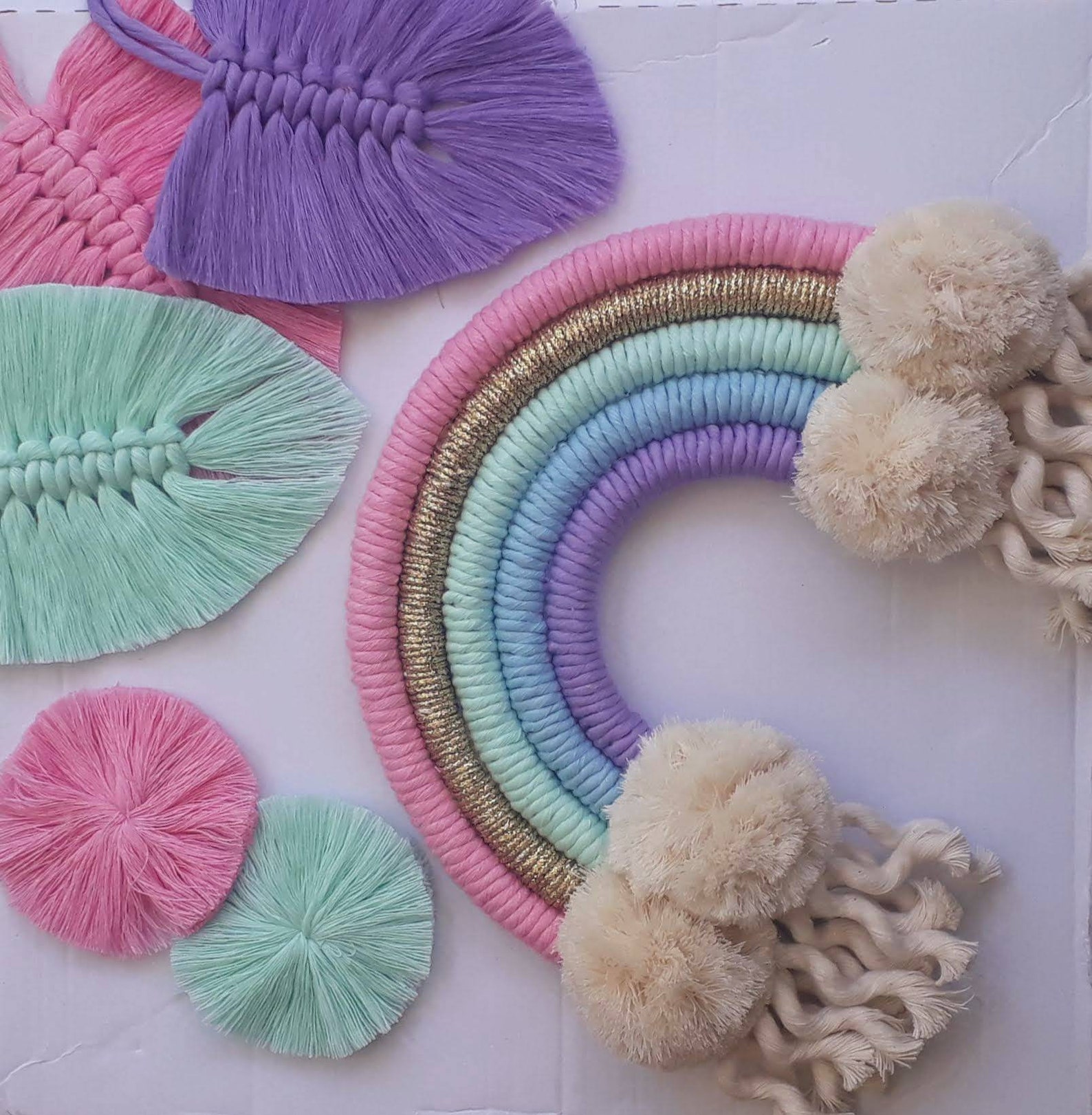 Rainbow Wall Hanging | Custom Made | Macrame | Wall Decor | Wall Art ...