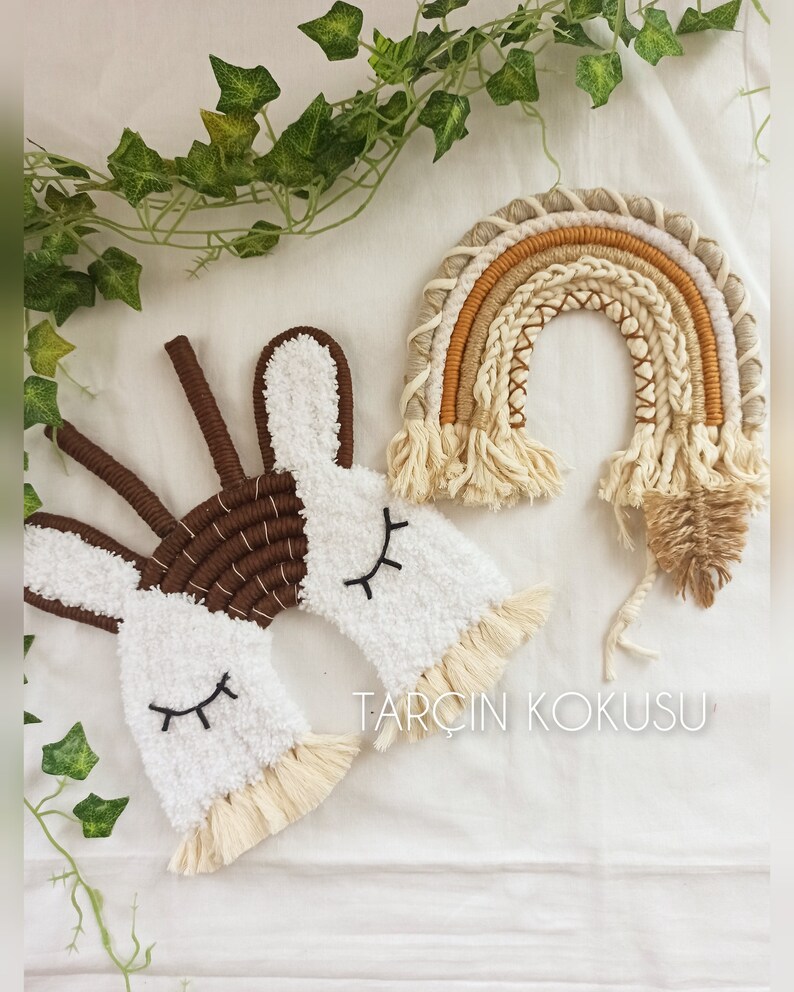 Deer Macrame Rainbow Macrame Wall Hanging Macrame Animals - Etsy