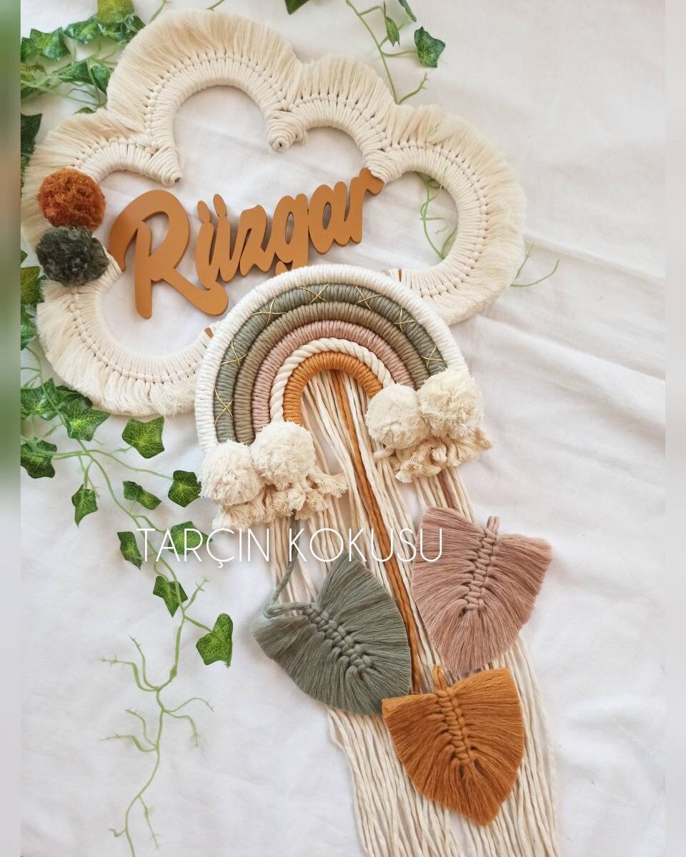 Macrame Cloud Wall Hangingmacrame Wall Hanging Macrame - Etsy