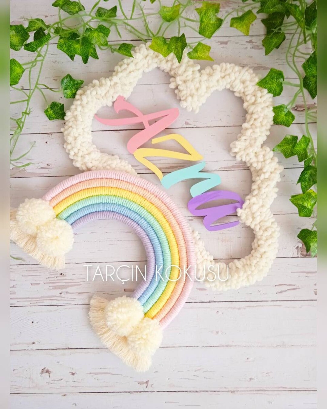 Nursery Name Sign, Custom Macrame Wall Hanging, Kids Room Decor, Baby ...
