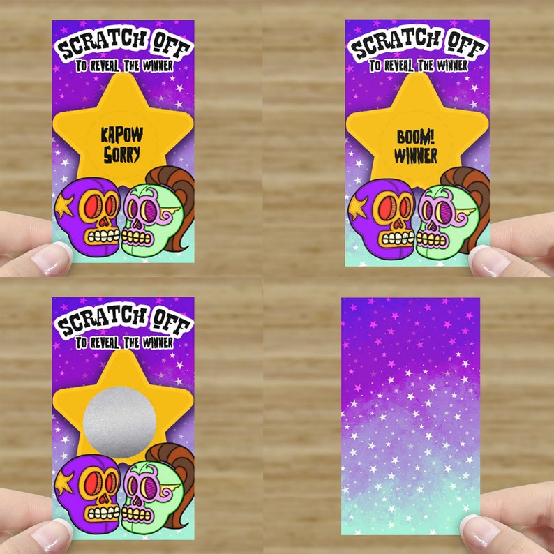 Luchador Theme Scratch off Baby Shower Bridal Shower Game Fiesta Theme ...